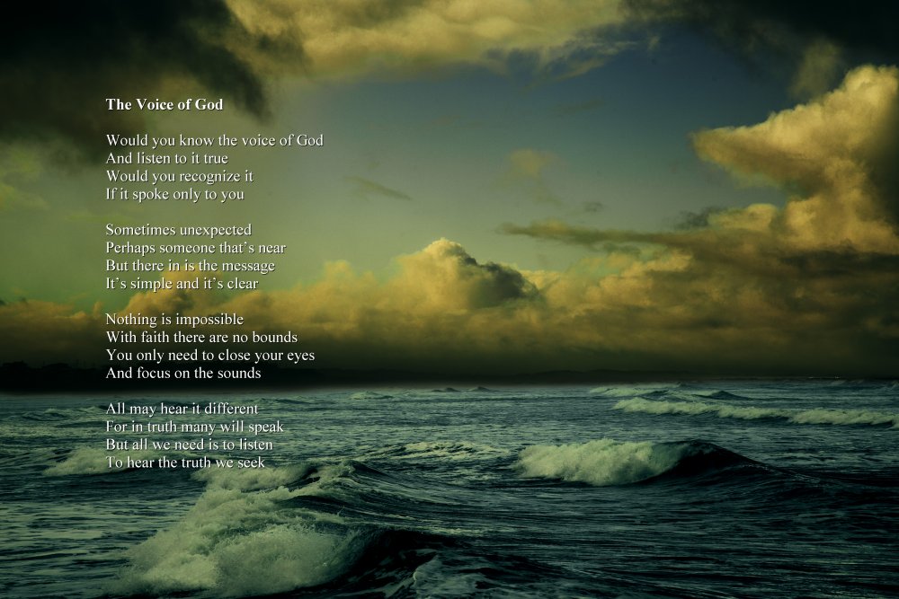 The Voice of God - Sacred Poems - inspirational poetry books