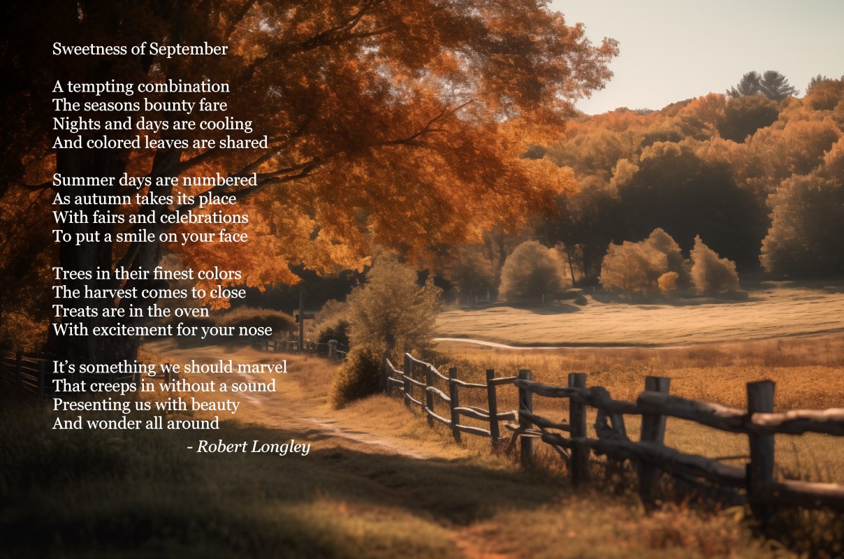 Sweetness of September - Sacred Poems - books and art